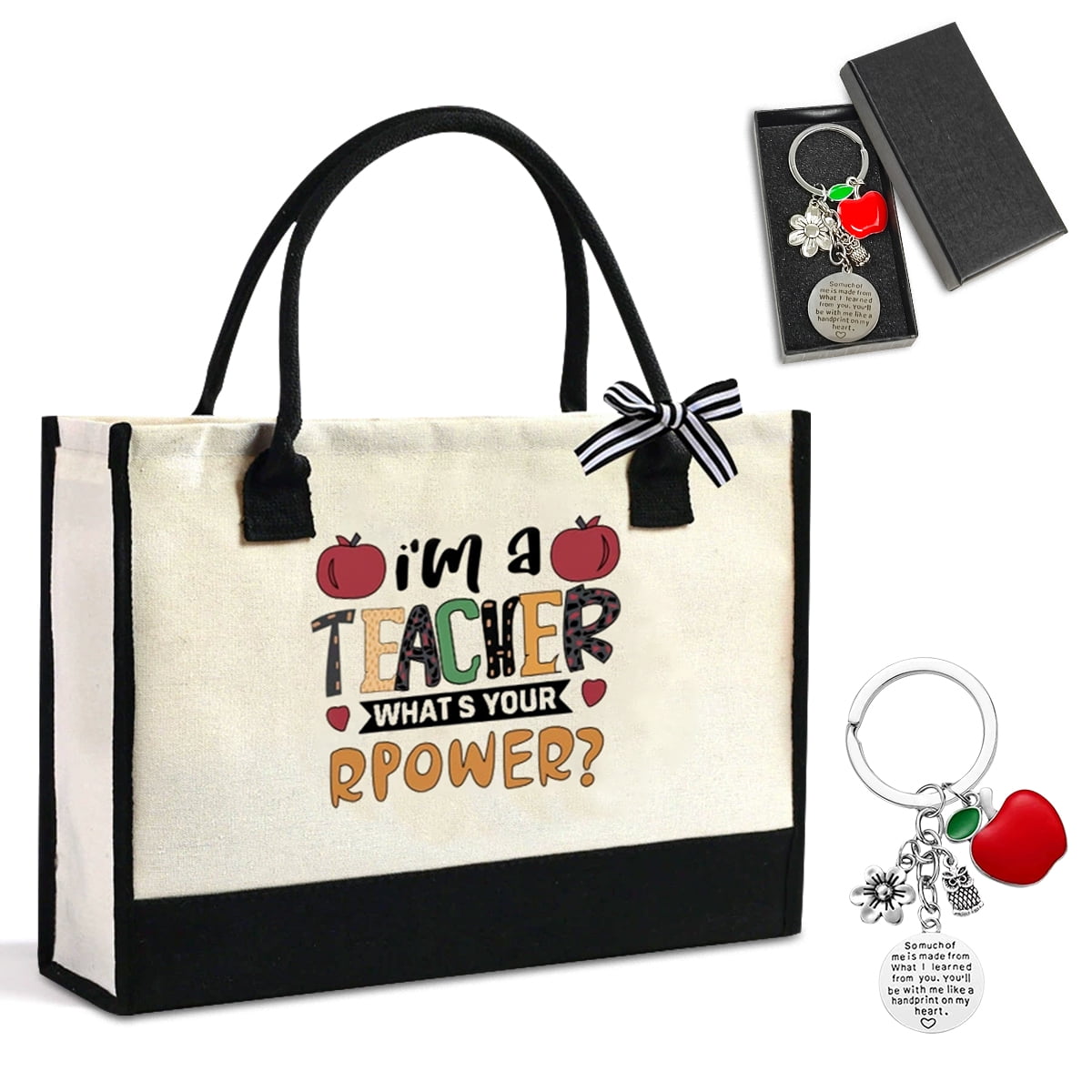 Teacher Appreciation Gifts for Women Teacher Gift Canvas Tote Bag with ...