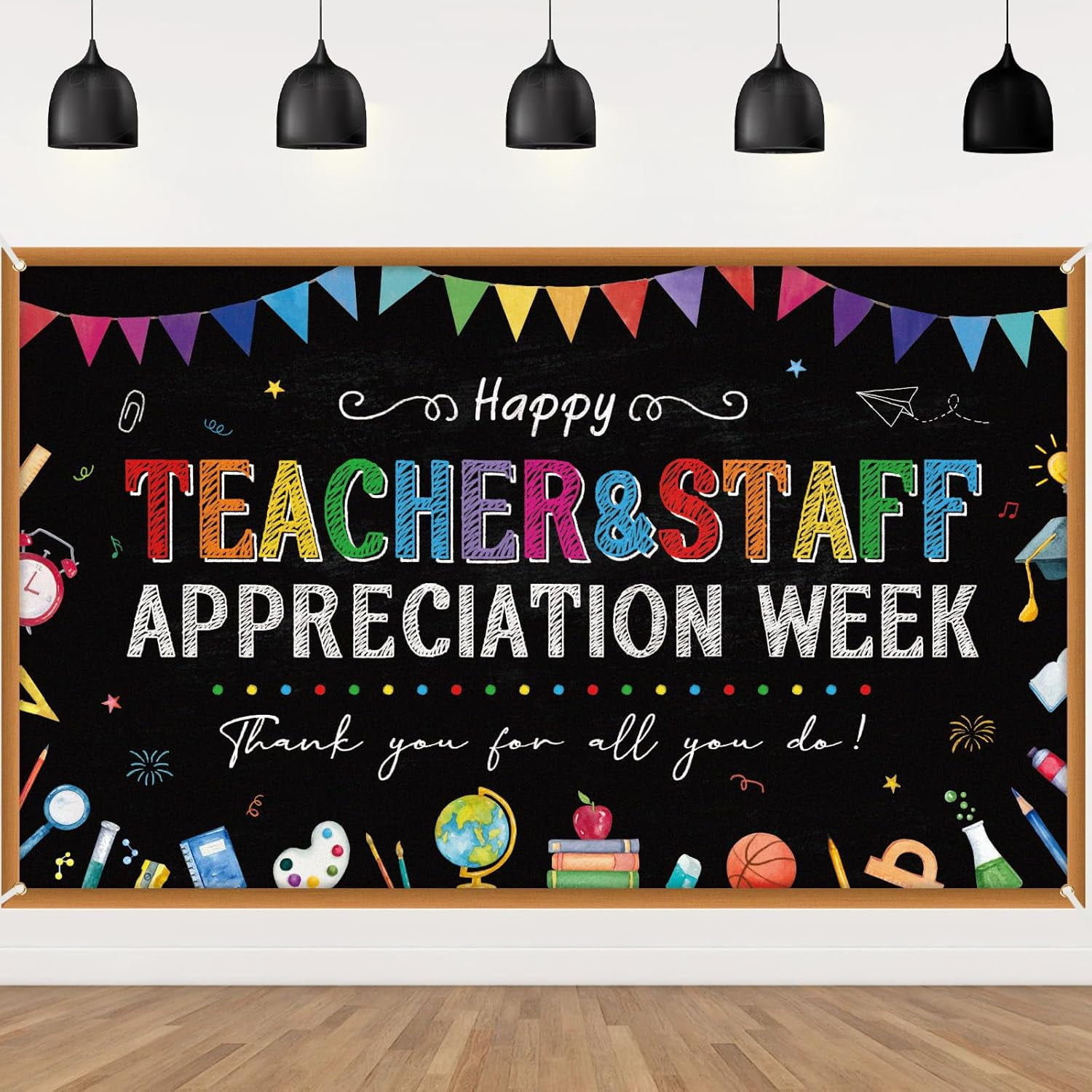 Teacher Appreciation Week Backdrop Banner Decorations Thank You ...