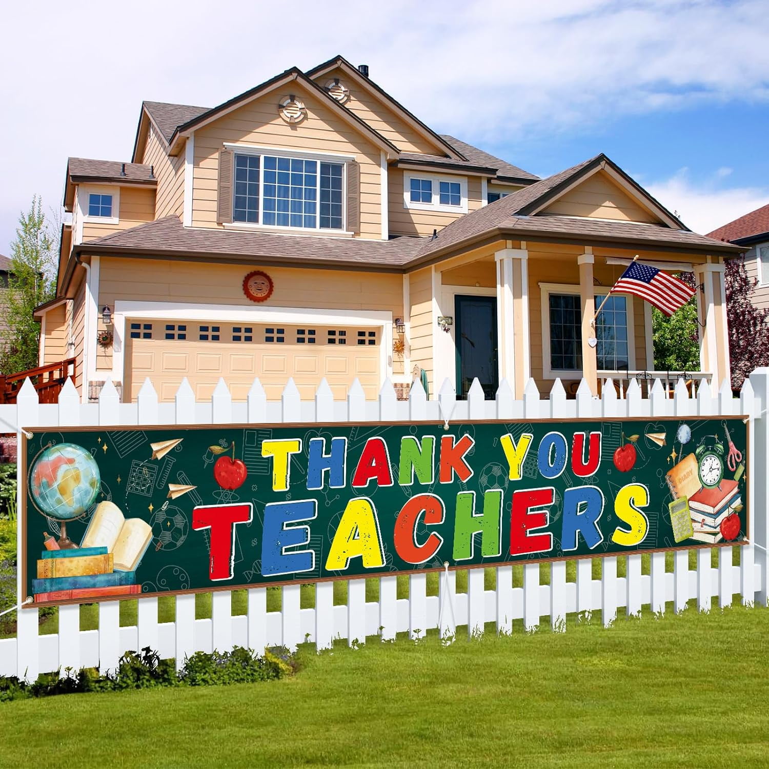 Teacher Appreciation Week Decorations Banner 16 X 71 inch Thank You ...