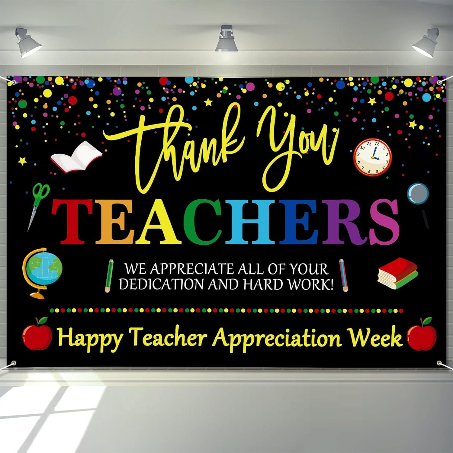 Teacher Appreciation Week Decorations Banner Backdrop Thank You ...