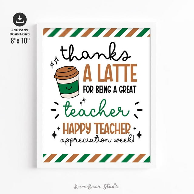 Teacher Appreciation Week Printable Sign, Teacher Week Sign Printable ...