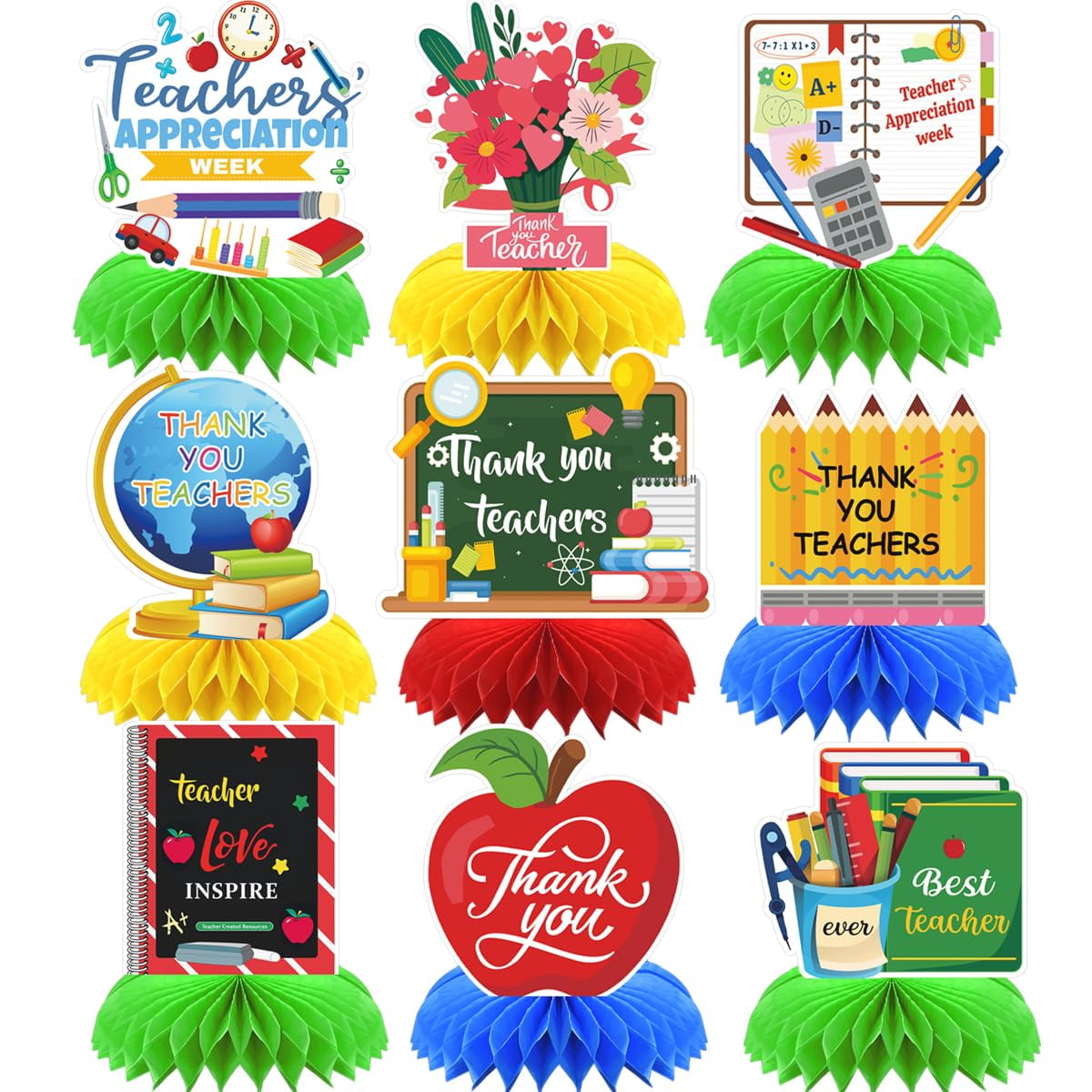 Teacher Appreciation Week Table Decorations Honeycomb Centerpieces ...