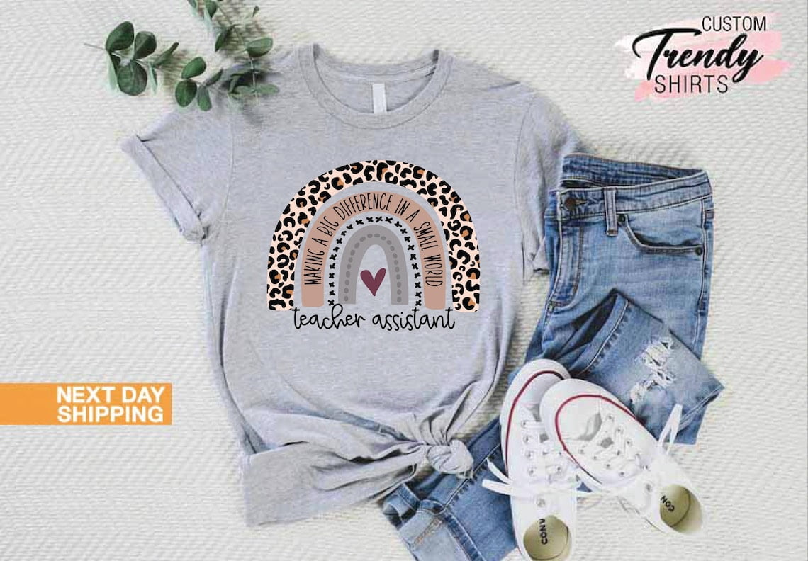 Teacher Assistant Shirt Womens, Teacher Aide Gifts, Substitute Teacher ...
