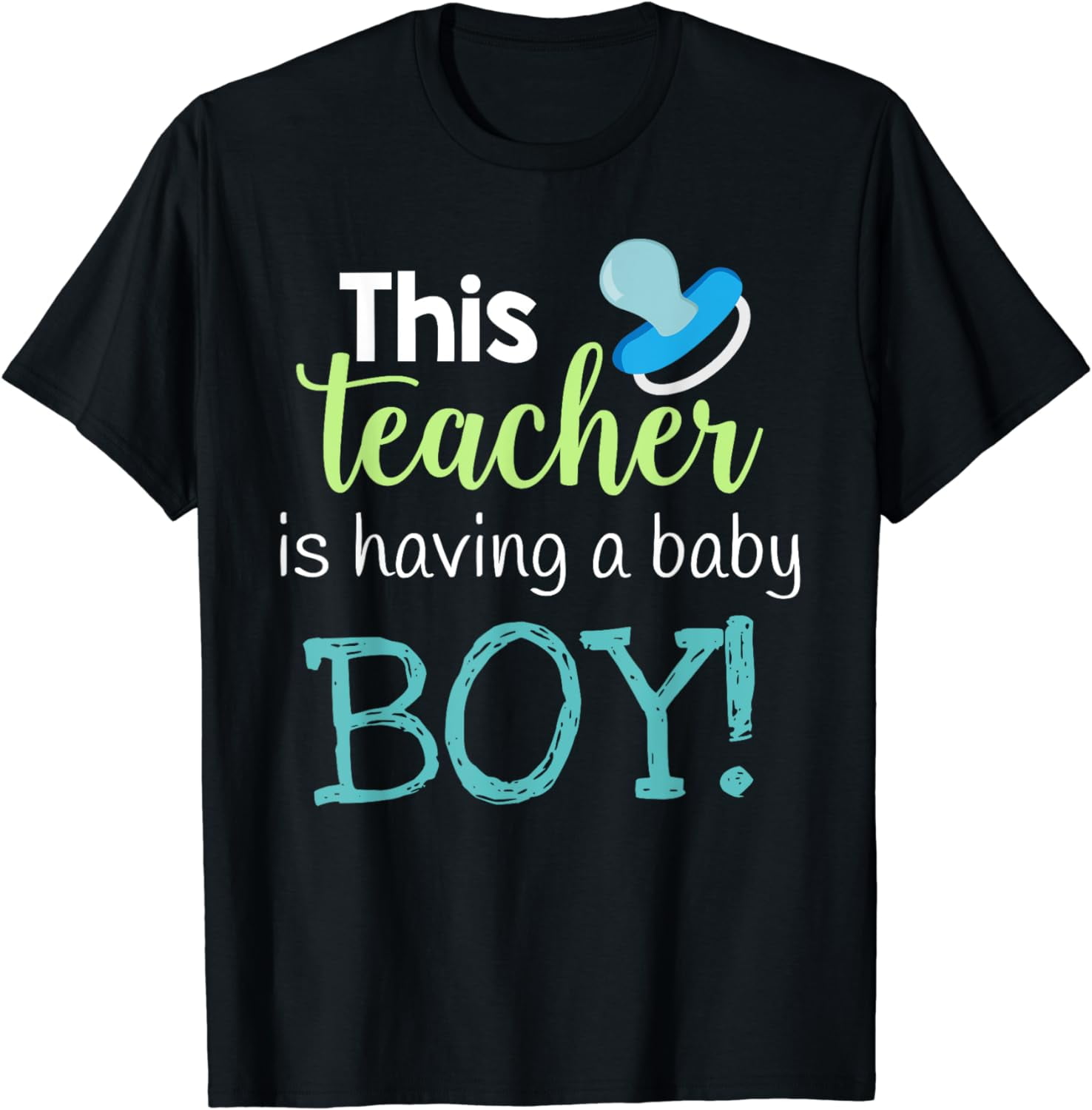 Teacher Baby Boy Gender Reveal or Pregnancy Announcement T-Shirt ...