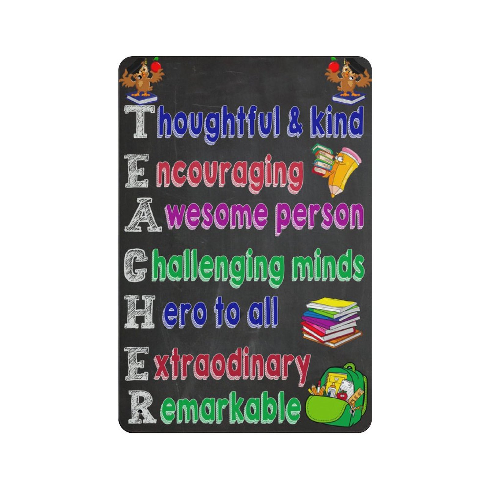 Teacher Back to School tin sign, Teacher Gift,Back to School Gift for ...