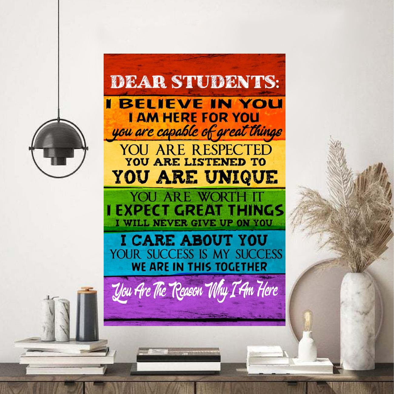 Teacher Colorful Knowledge Print Poster Teacher Poster Gift for teacher ...