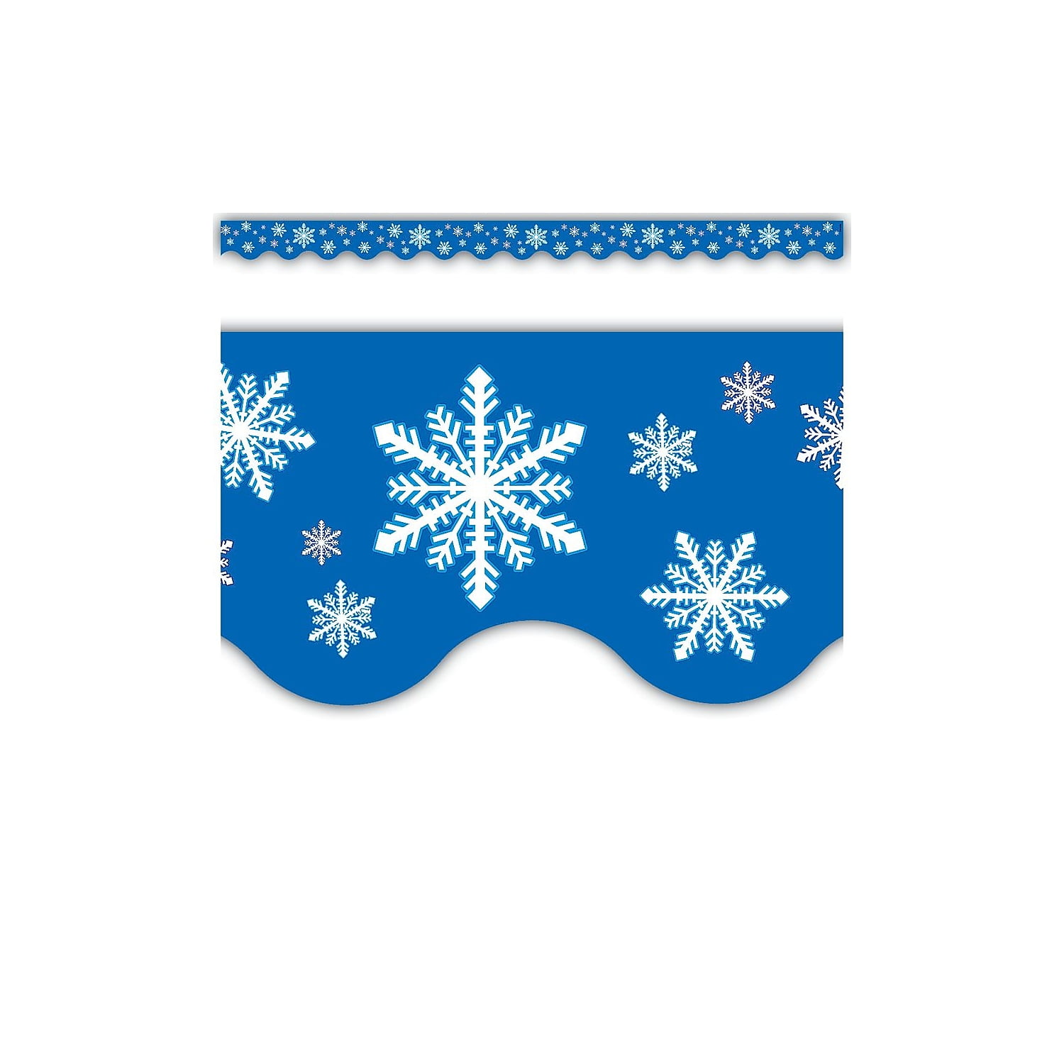 Teacher Created Resources 2 3/16" x 35' Snowflakes Border Trim 12 Pack ...