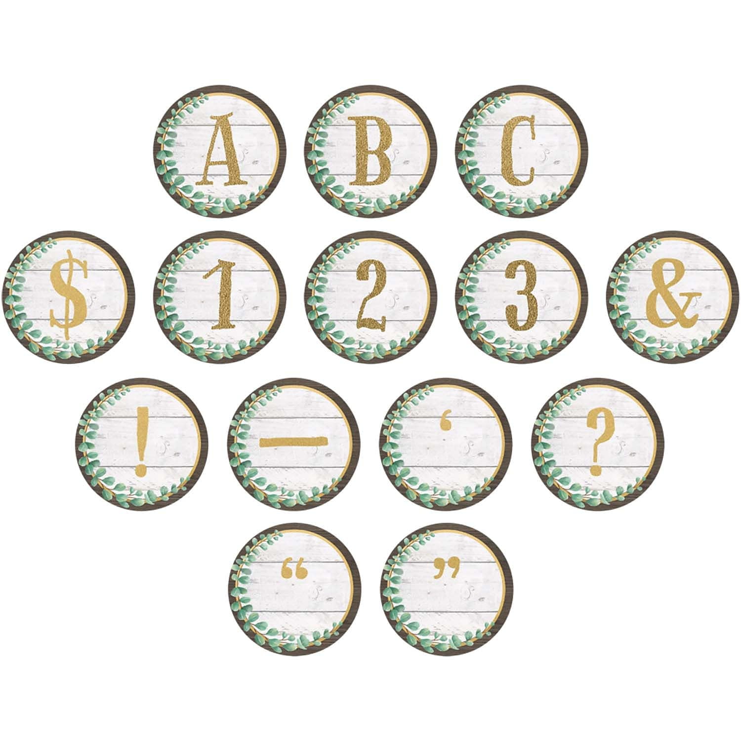 Teacher Created Resources 3.5" Circle Letters Eucalyptus 216 Pieces ...