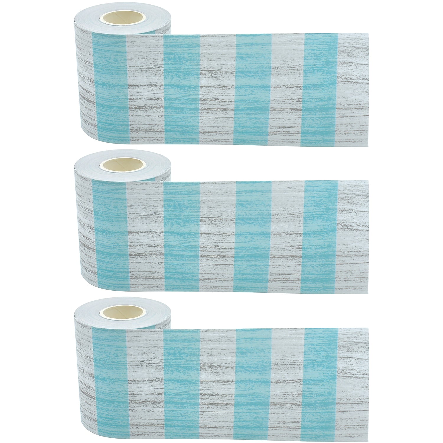 Vintage Blue Stripes Straight Rolled Border Trim, 50 Feet Per Roll ...