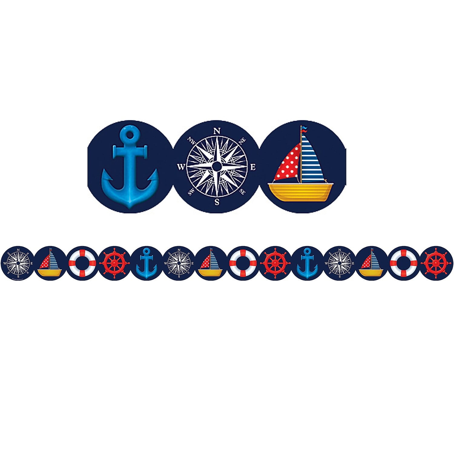 Teacher Created Resources 3517 Nautical Die-Cut Border Trim - Walmart.com