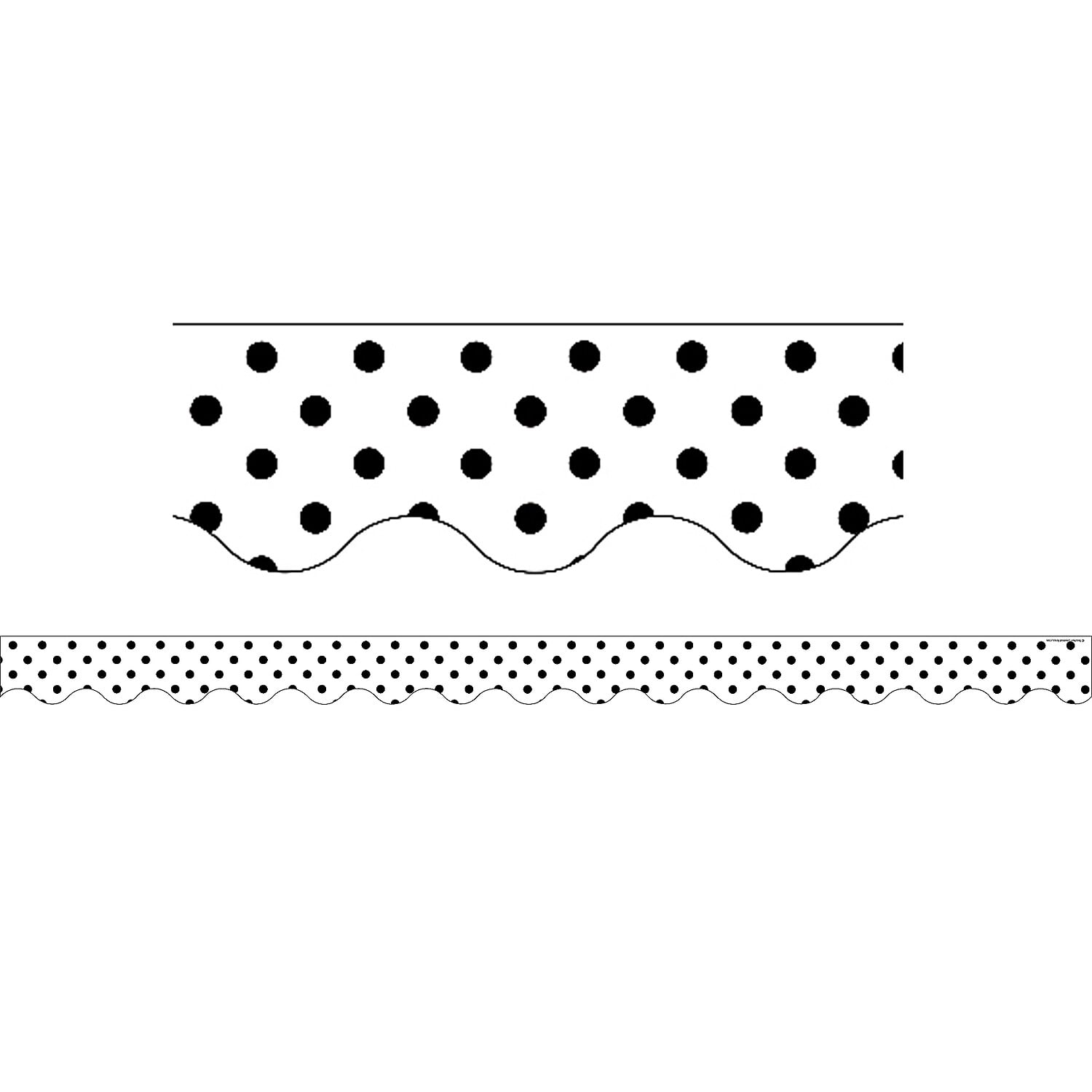Teacher Created Resources - Classroom Decor, Black Polka Dots Border ...