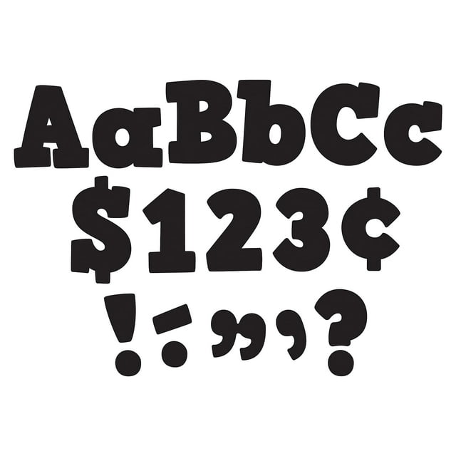 Teacher Created Resources 4" Black Bold Block Letters Combo Pack ...