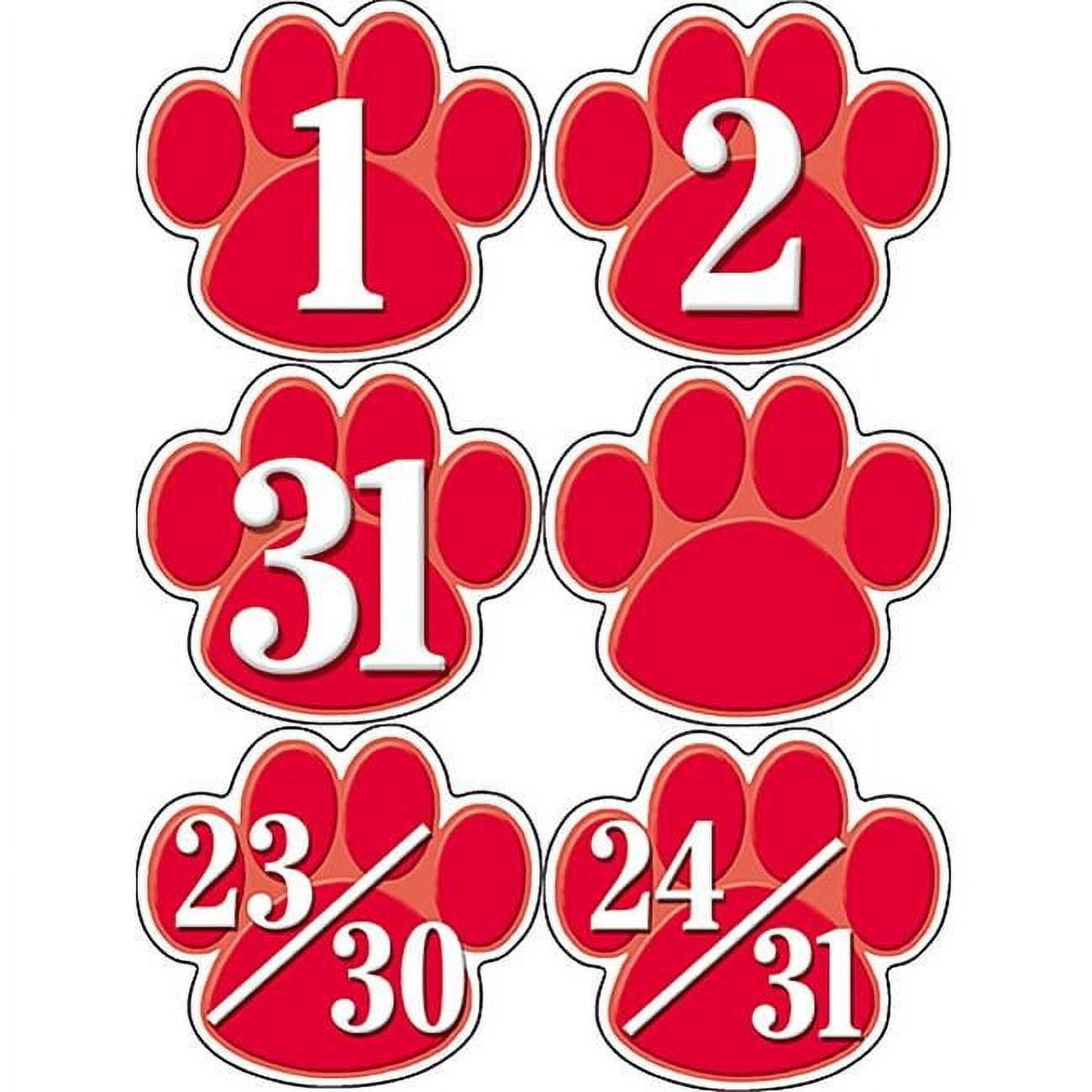 Teacher Created Resources 5239 Red Paw Prints Calendar Days - Walmart.com