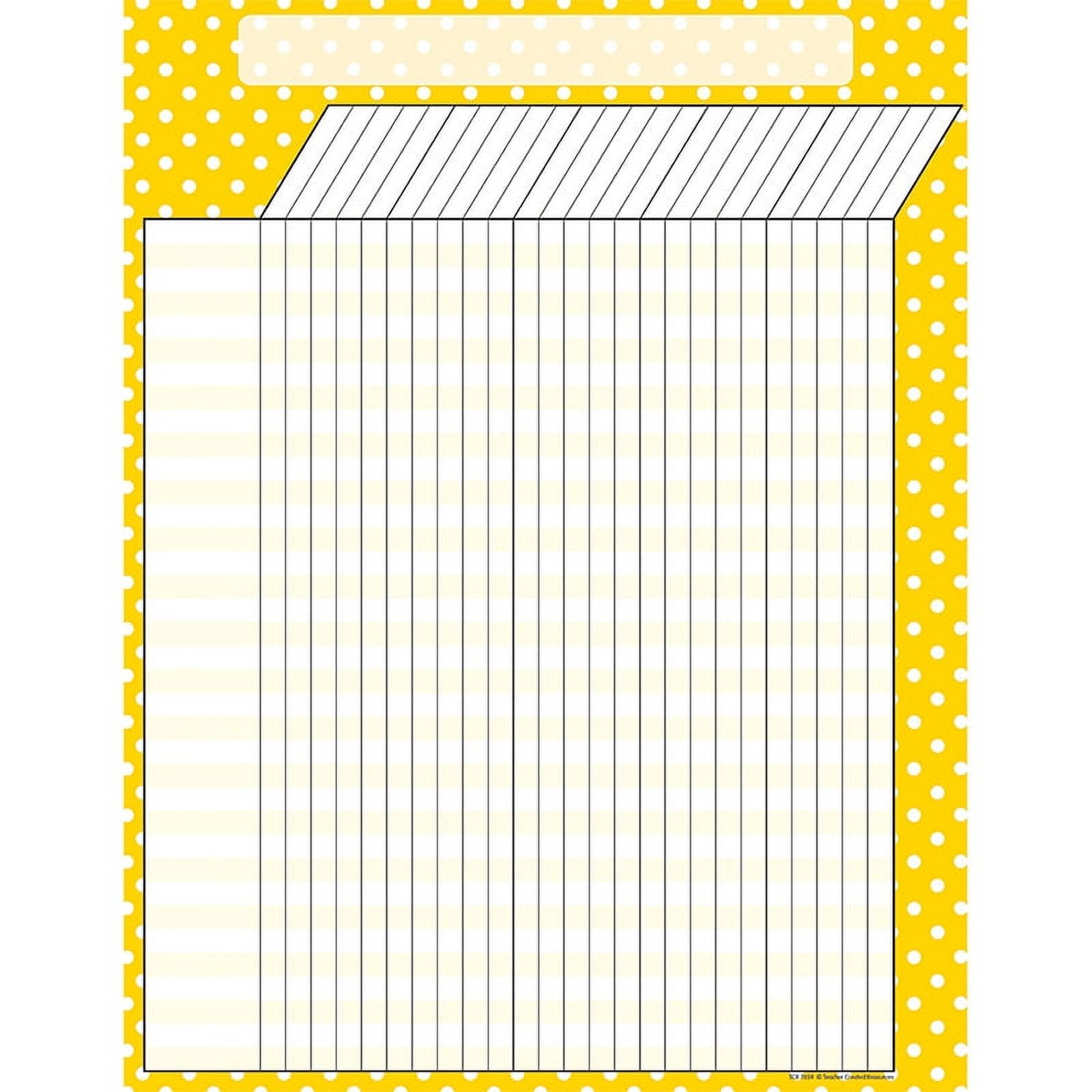 Teacher Created Resources 7659 Yellow Polka Dots Incentive Chart ...