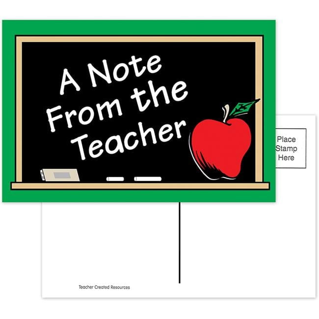 Teacher Created Resources A Note From The Teacher Postcards, 4 x 6 in ...