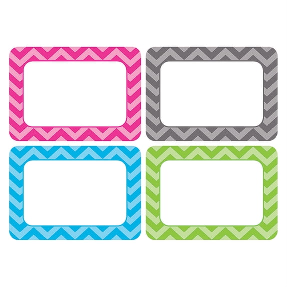Teacher Created Resources All Grade Name Tags/Label Chevron Multi-Pack ...
