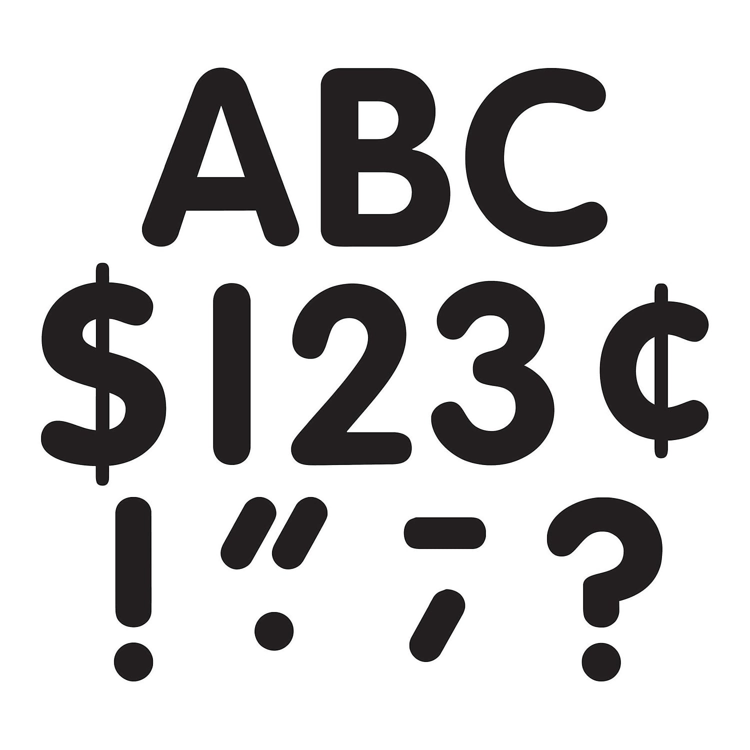 Teacher Created Resources Black Classic Font 4" Letters Uppercase Pack ...