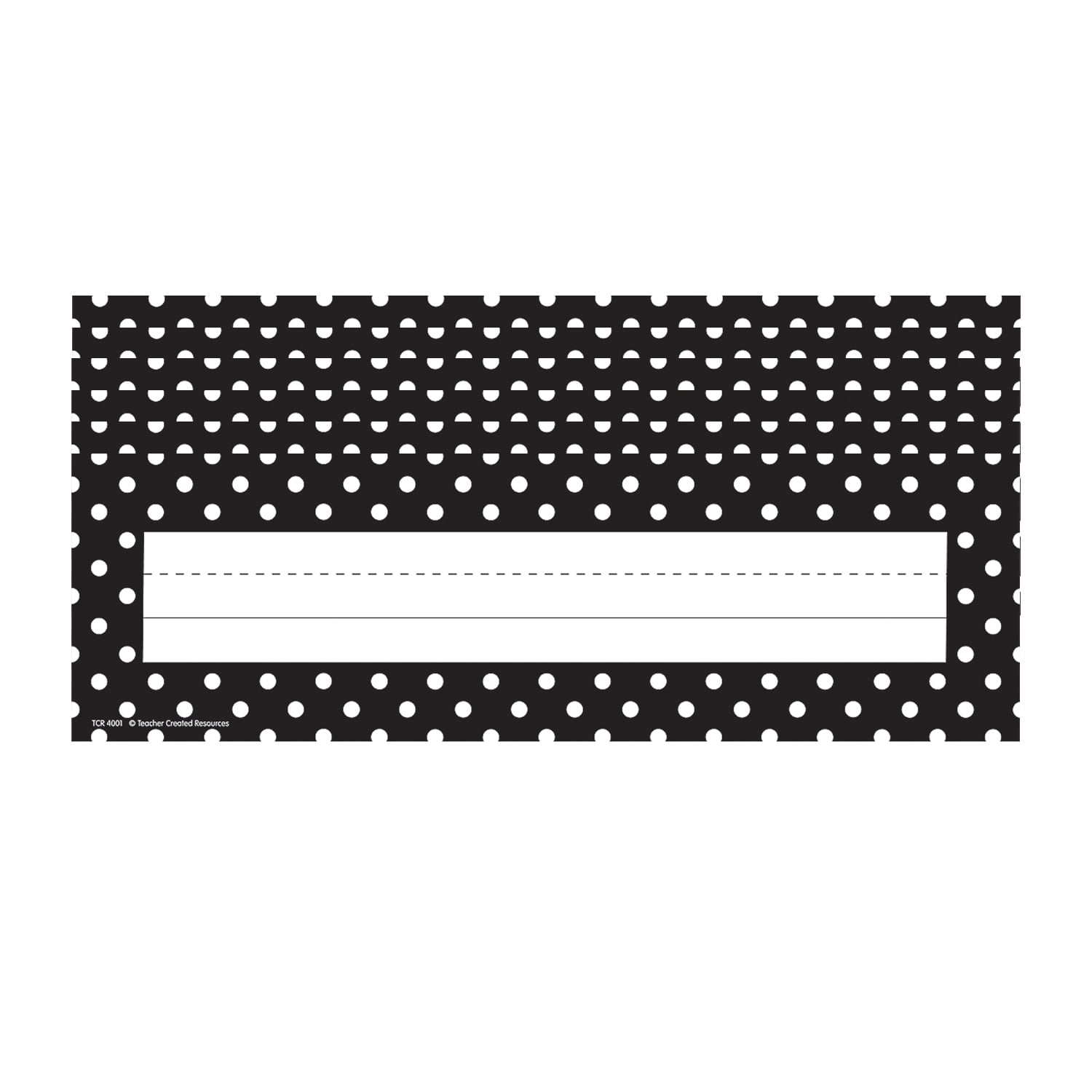 Teacher Created Resources Black Polka Dots Flat Name Plates, 36 Per ...