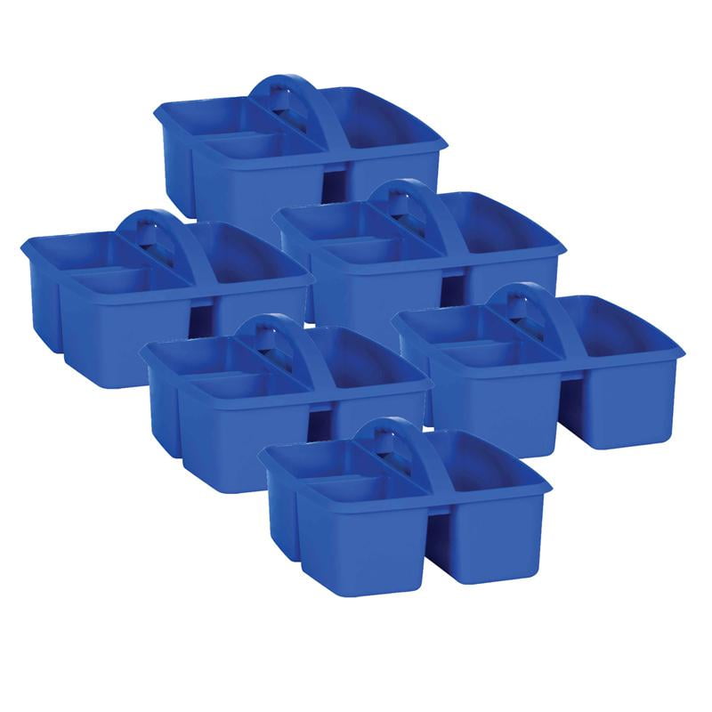Teacher Created Resources Blue Plastic Storage Caddy, Pack of 6 ...