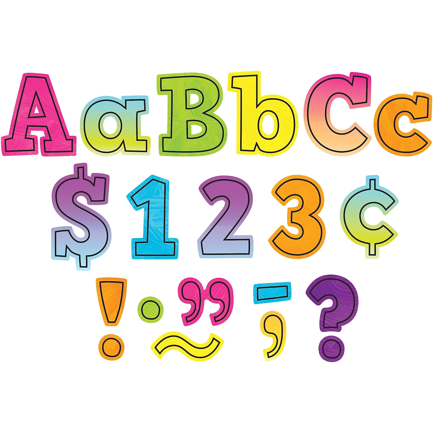 Teacher Created Resources Brights 4Ever Bold Block 4" Letters Combo ...