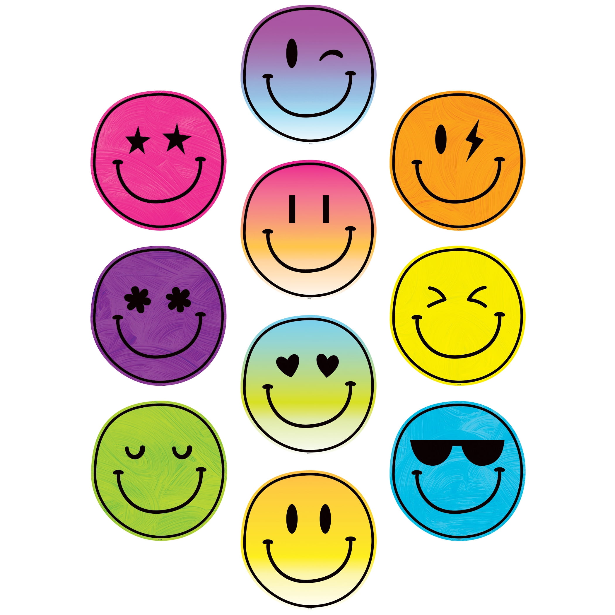 Teacher Created Resources Brights 4Ever Smiley Faces Accents, 30 Per ...