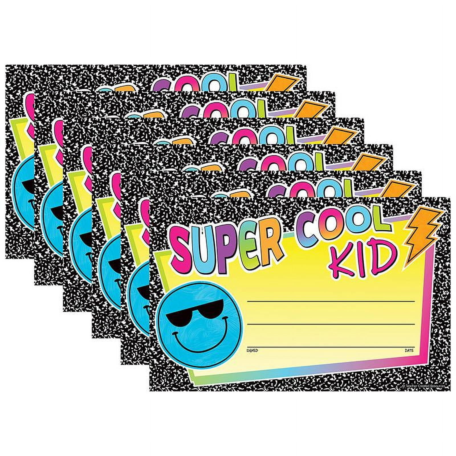 Teacher Created Resources Brights 4Ever Super Cool Kid Awards, 25 Per ...