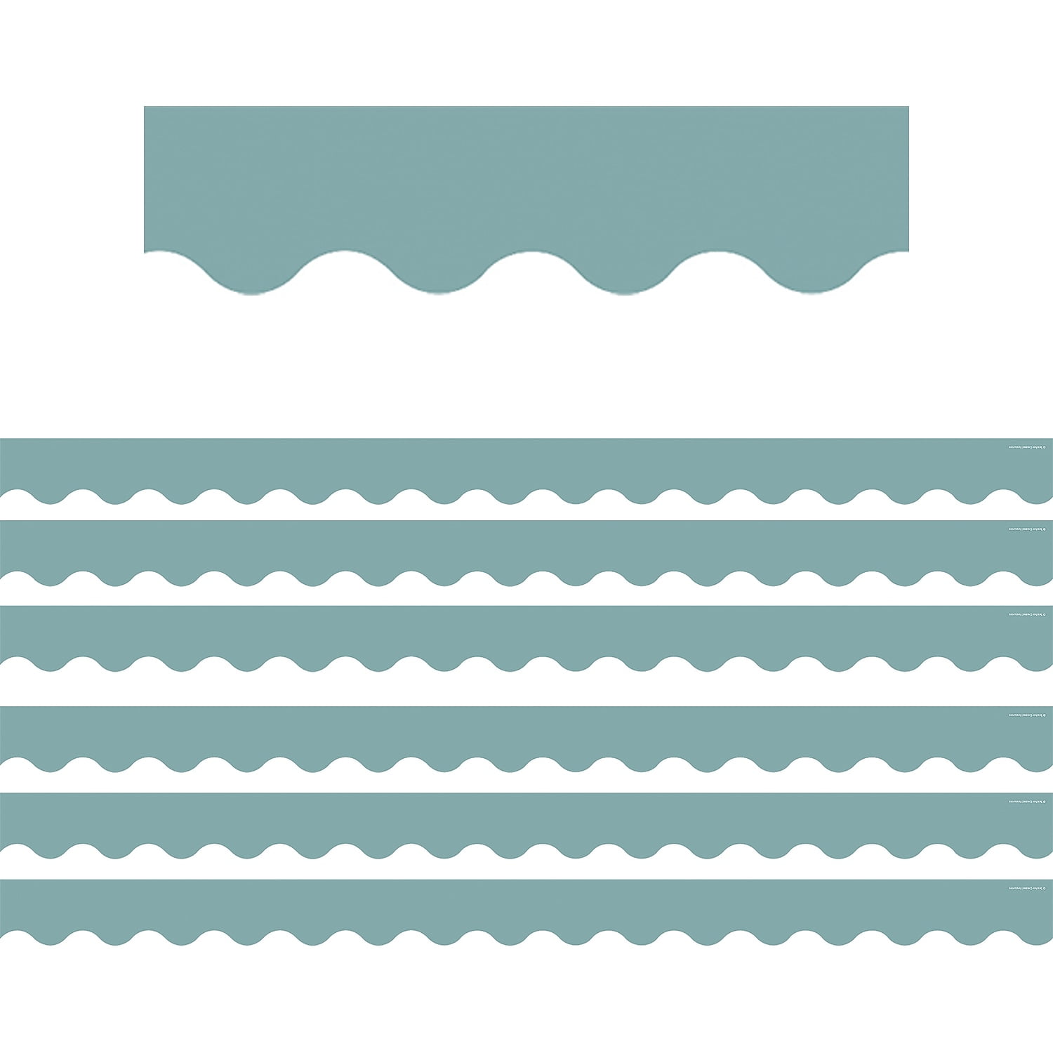 Teacher Created Resources Calming Blue Scalloped Border Trim, 35 Feet ...