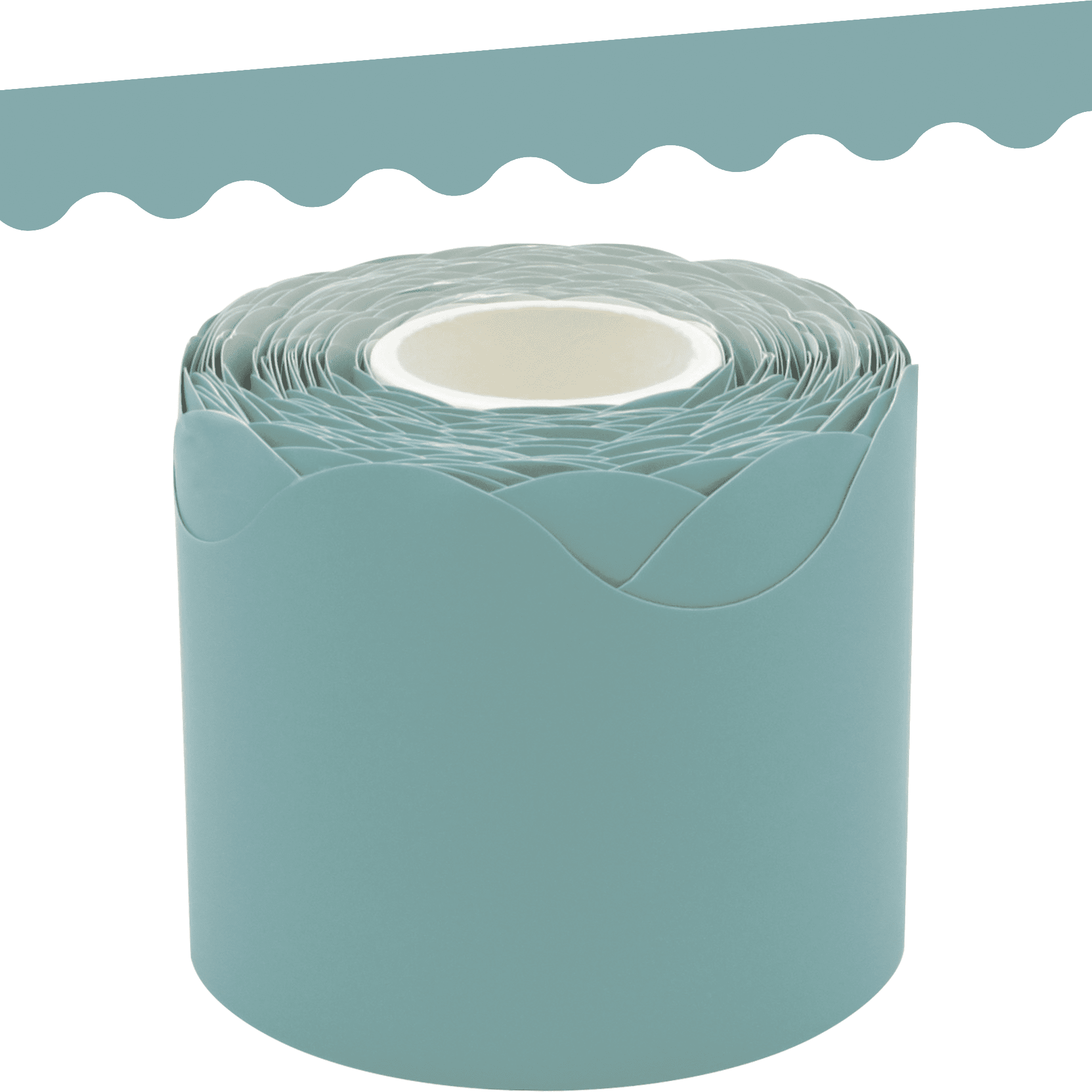Calming Blue Scalloped Rolled Border Trim - Walmart.com