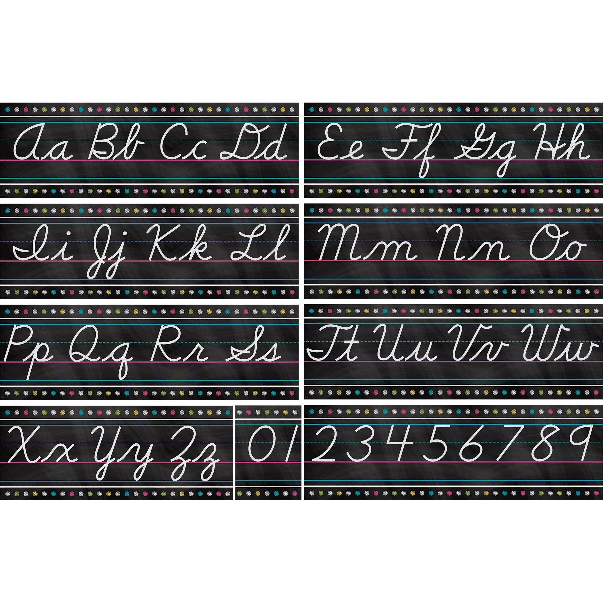 Teacher Created Resources Chalkboard Cursive Writing Bulletin Board ...