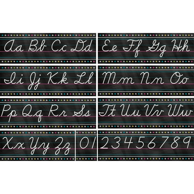 Teacher Created Resources Chalkboard Cursive Writing Bulletin Board ...