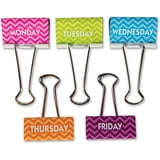 Teacher Created Resources Chevron Large Binder Clips, Multi, 5 / Pack ...