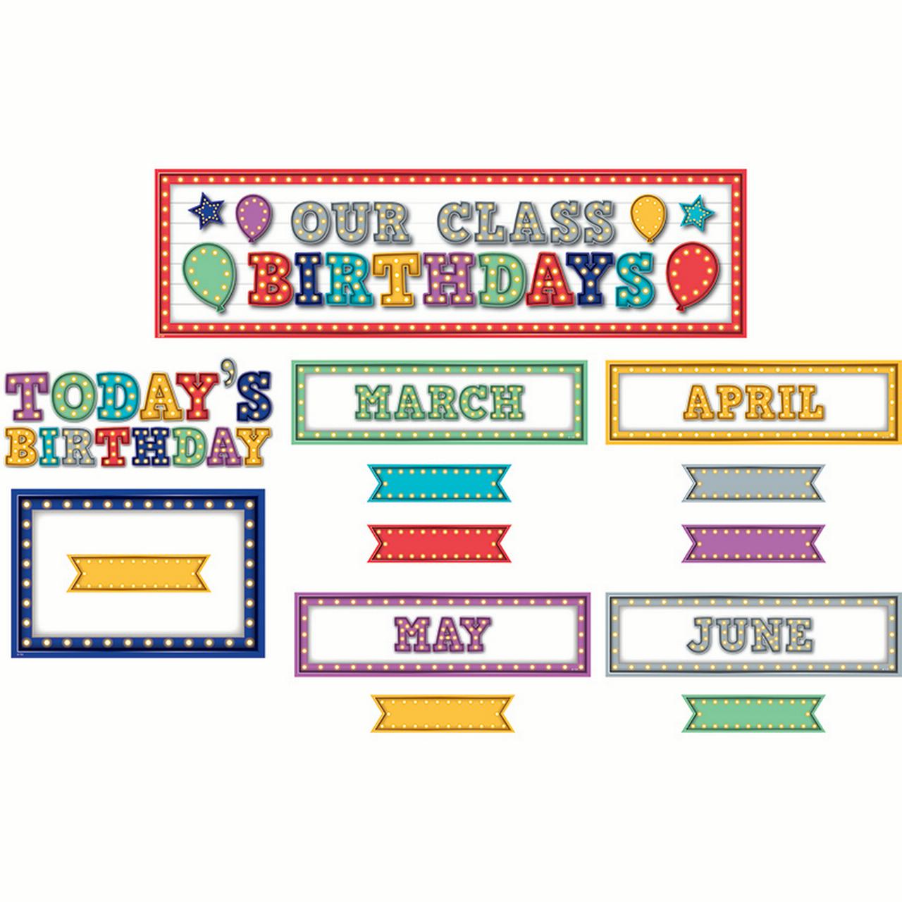Teacher Created Resources Class Birthdays Bulletin Board Set-Largest 21 ...
