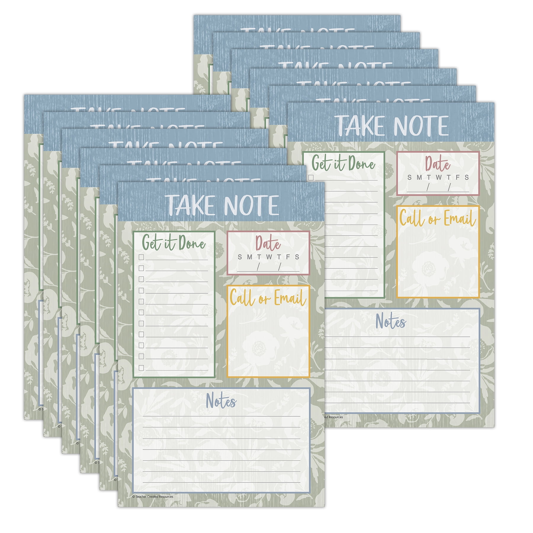 Teacher Created Resources Classroom Cottage Notepad, 50 Sheets, Pack of ...