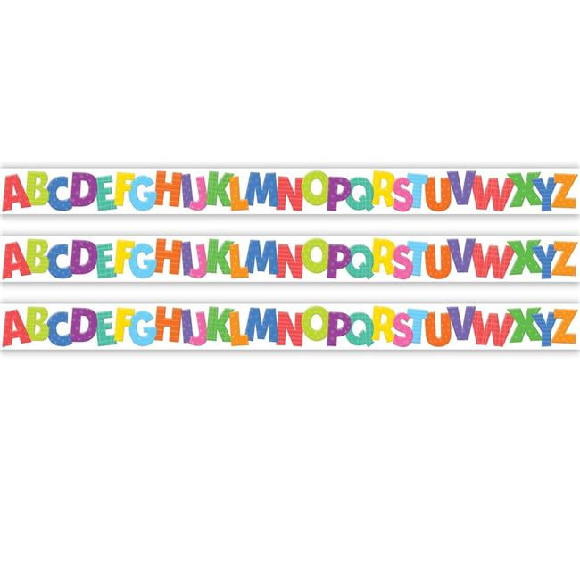 Teacher Created Resources TCR6916-3 Colorful Alphabet Die-Cut Border ...