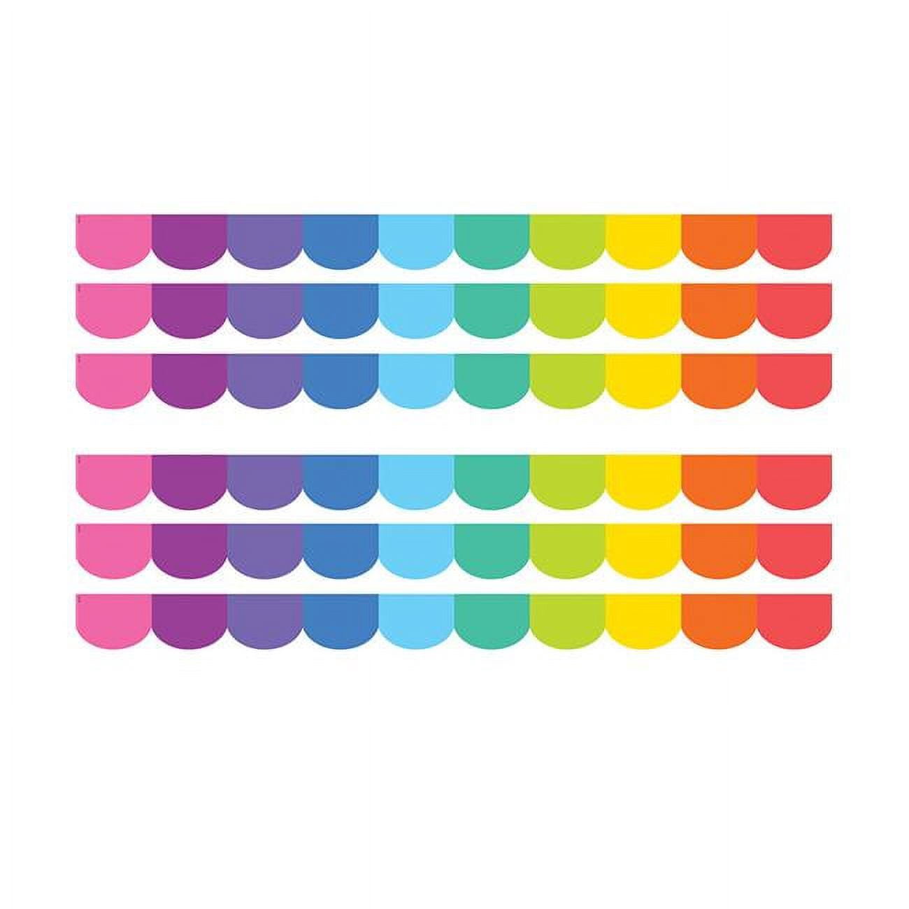 Teacher Created Resources Colorful Scalloped Die-Cut Border Trim, 35 ...