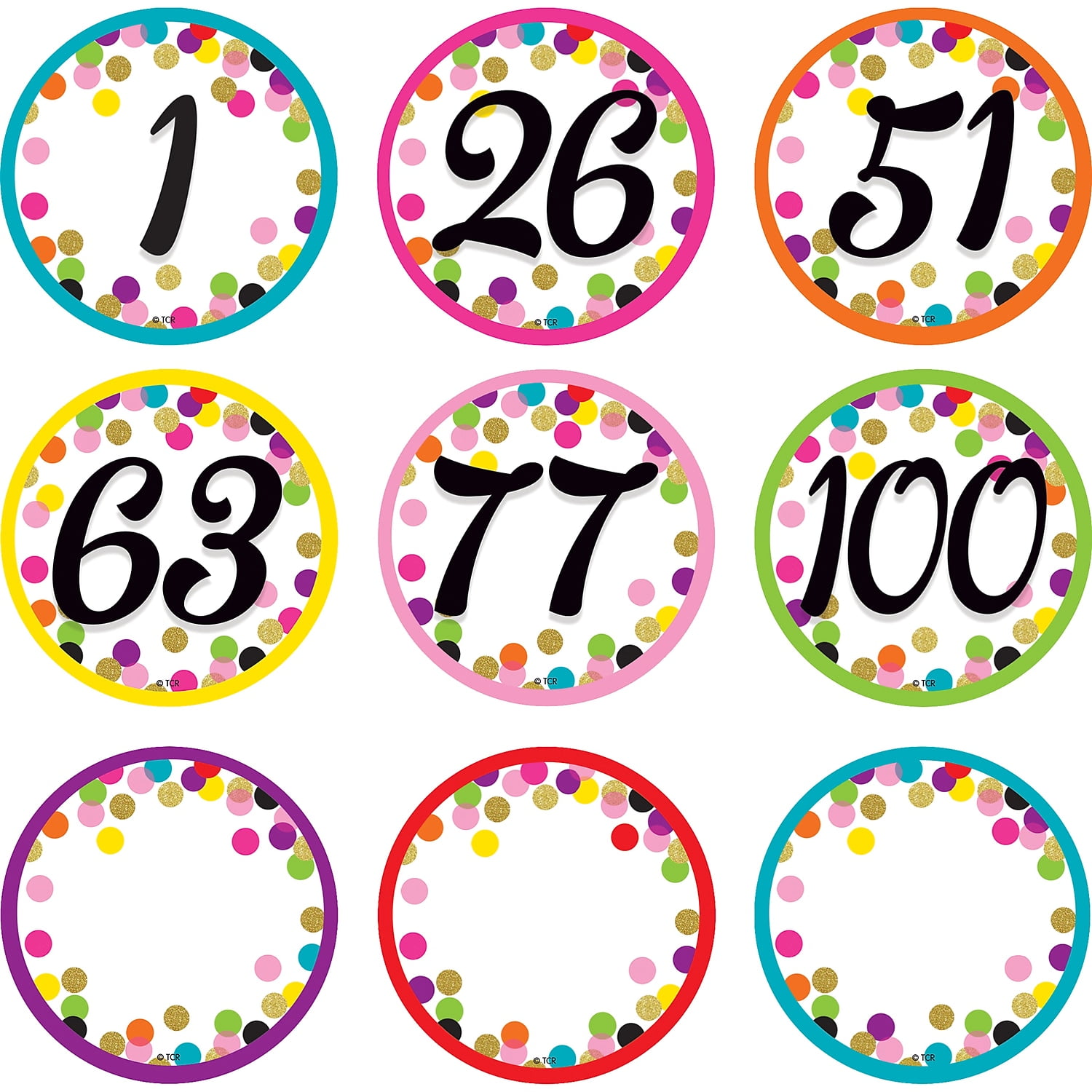 Teacher Created Resources Colorful Vibes Number Cards 3 Packs of 110 ...