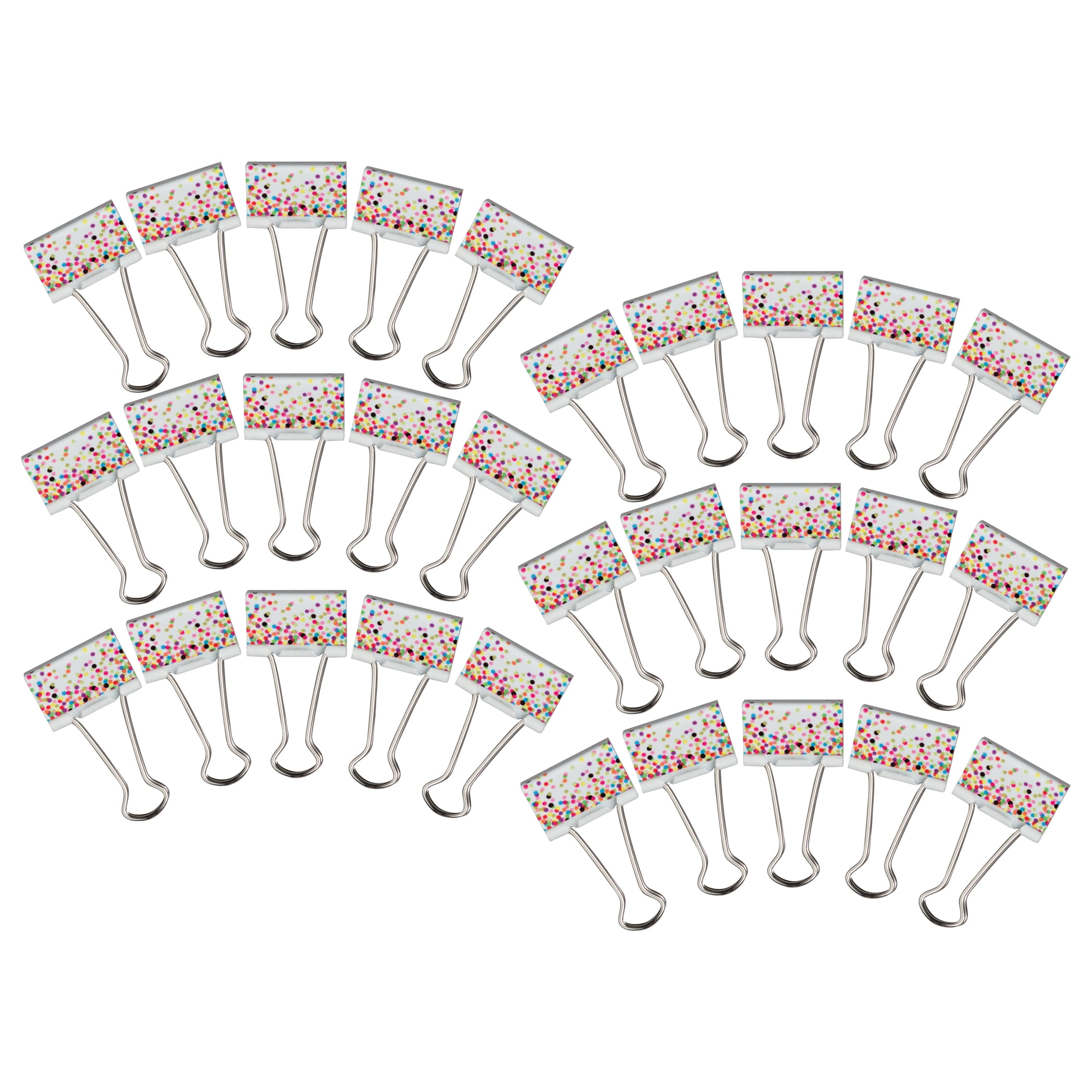 Teacher Created Resources Confetti Binder Clips, Medium, 8 Per Pack, 6 ...
