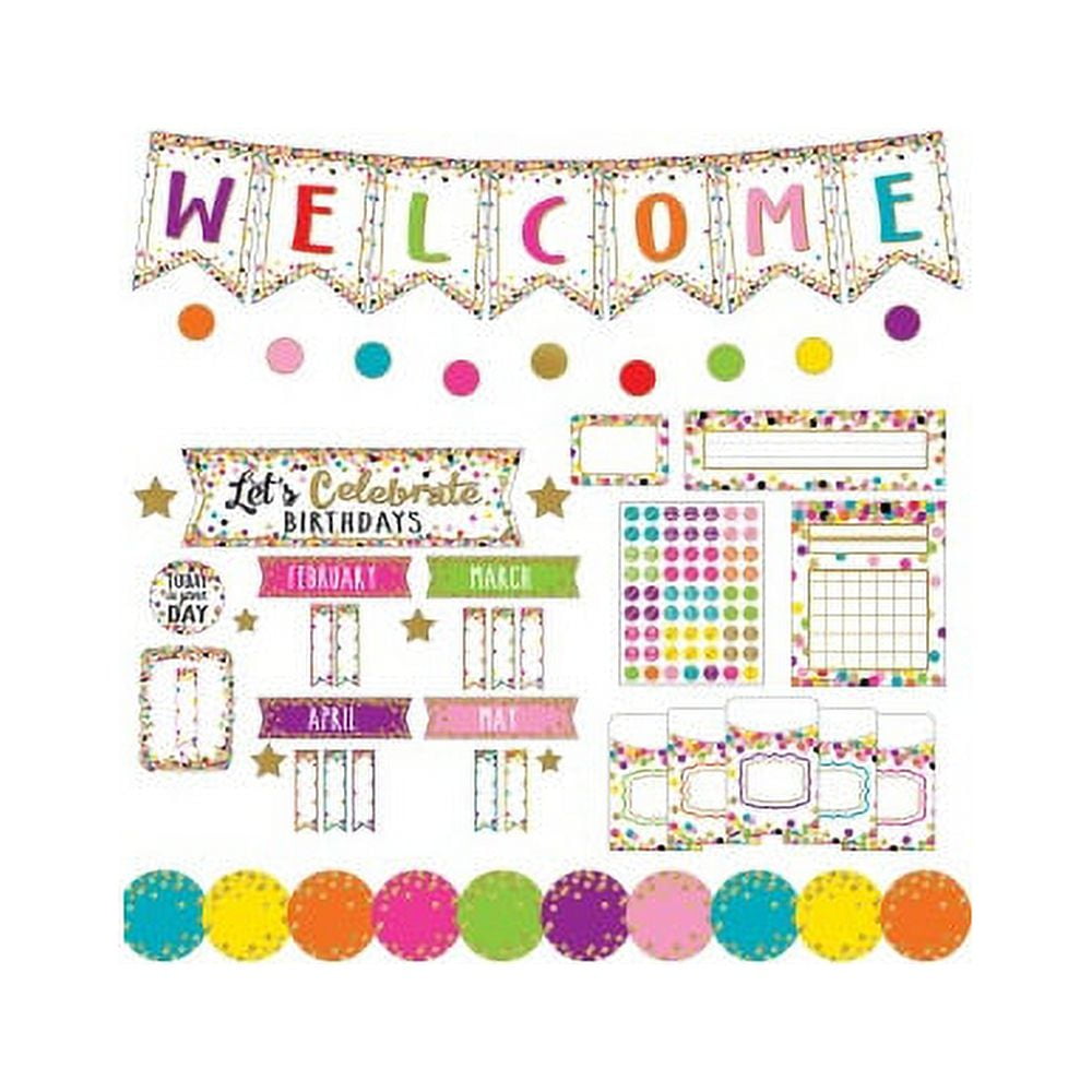Teacher Created Resources Confetti Decor Bulletin Set Fun, Learning ...