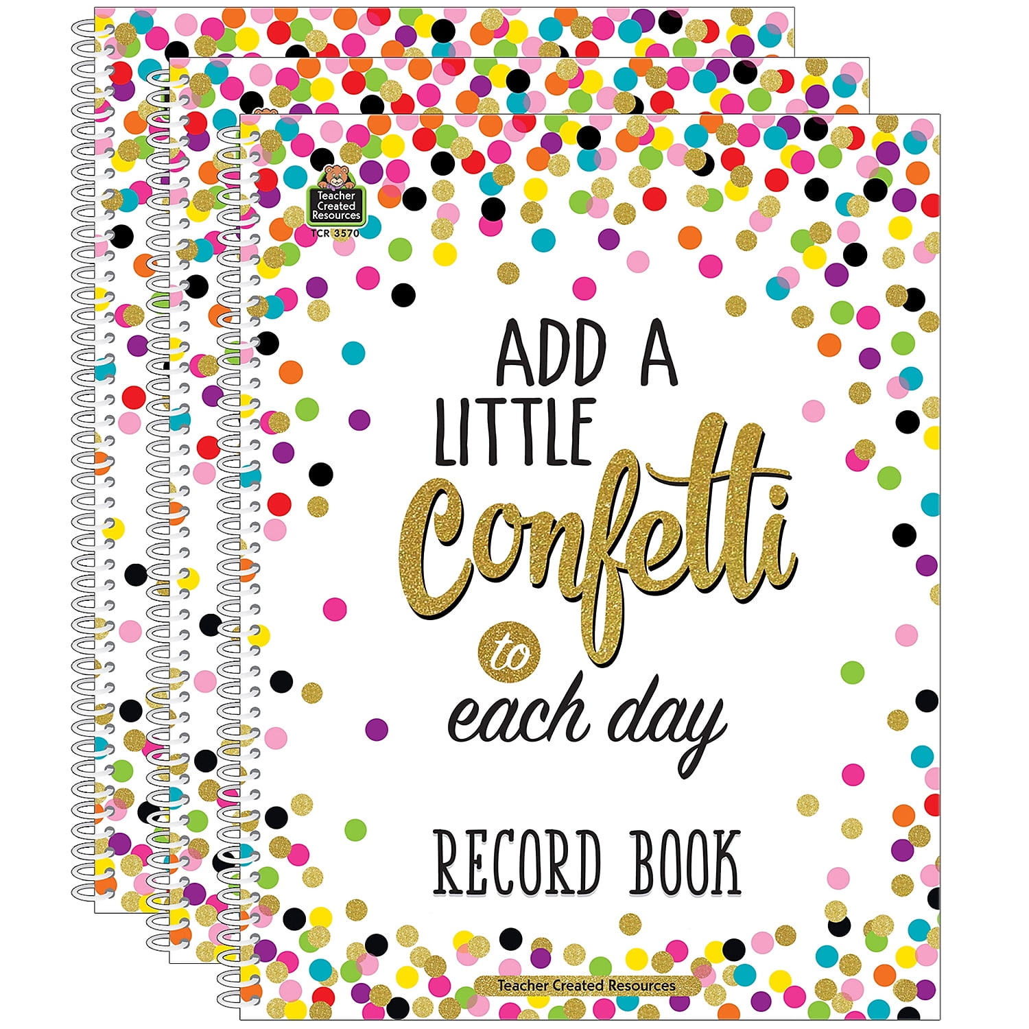 Teacher Created Resources Confetti Record Book, Pack of 3 - Walmart.com