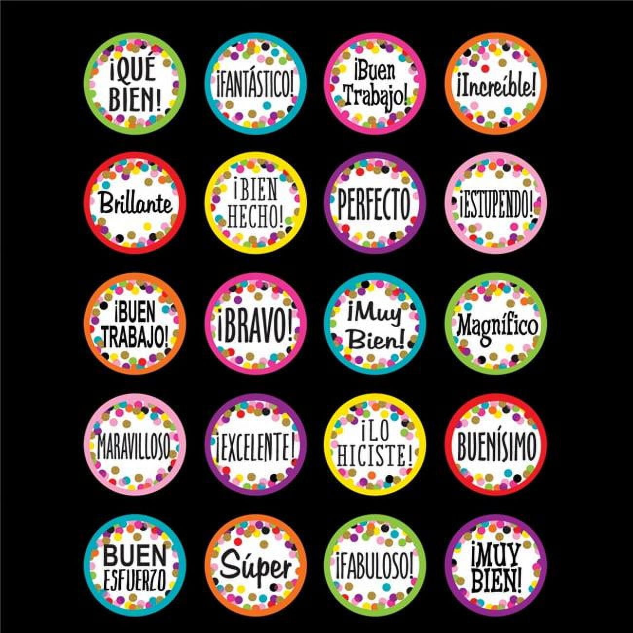 Teacher Created Resources Confetti Spanish Stickers - Walmart.com