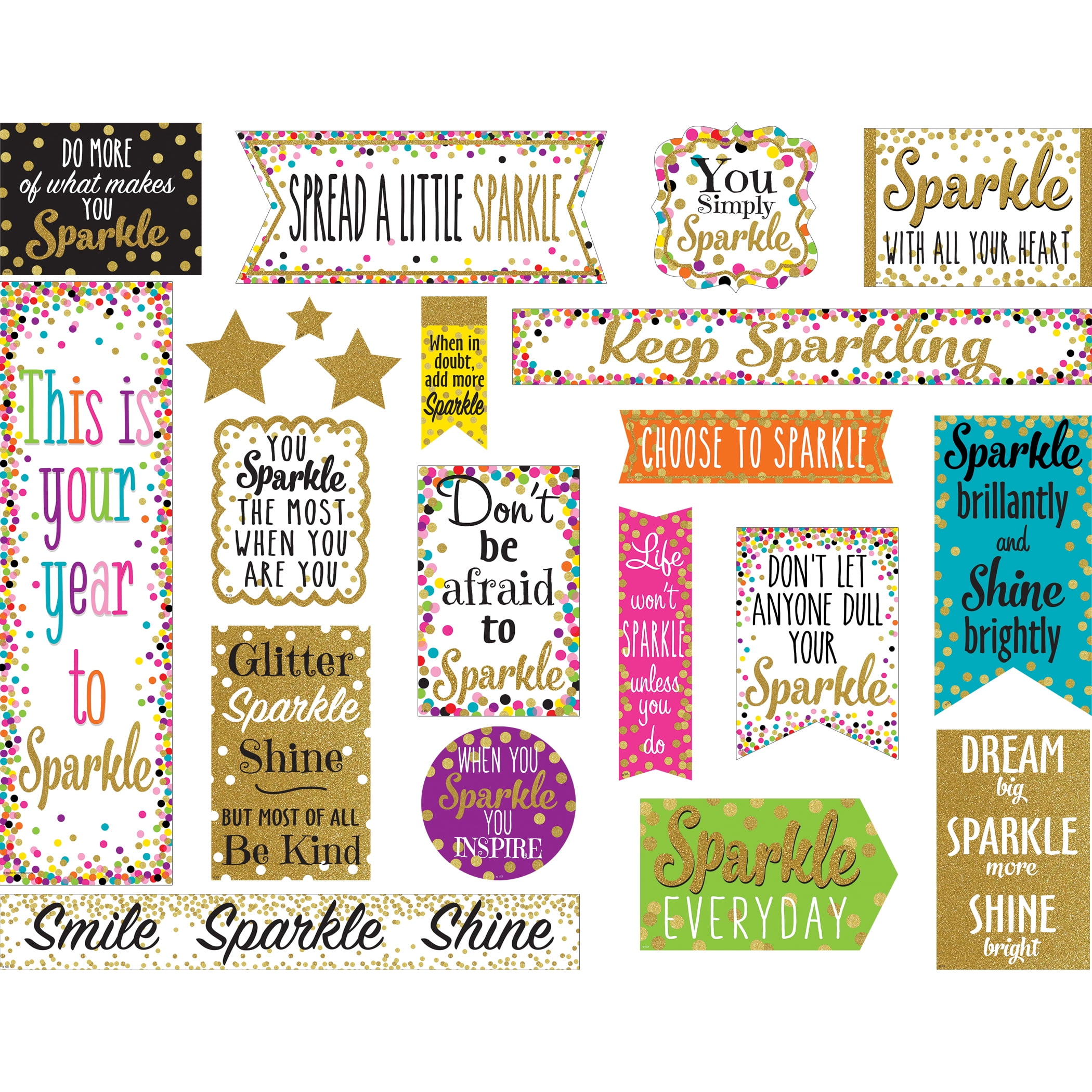 Teacher Created Resources Confetti Sparkle and Shine Mini Bulletin ...
