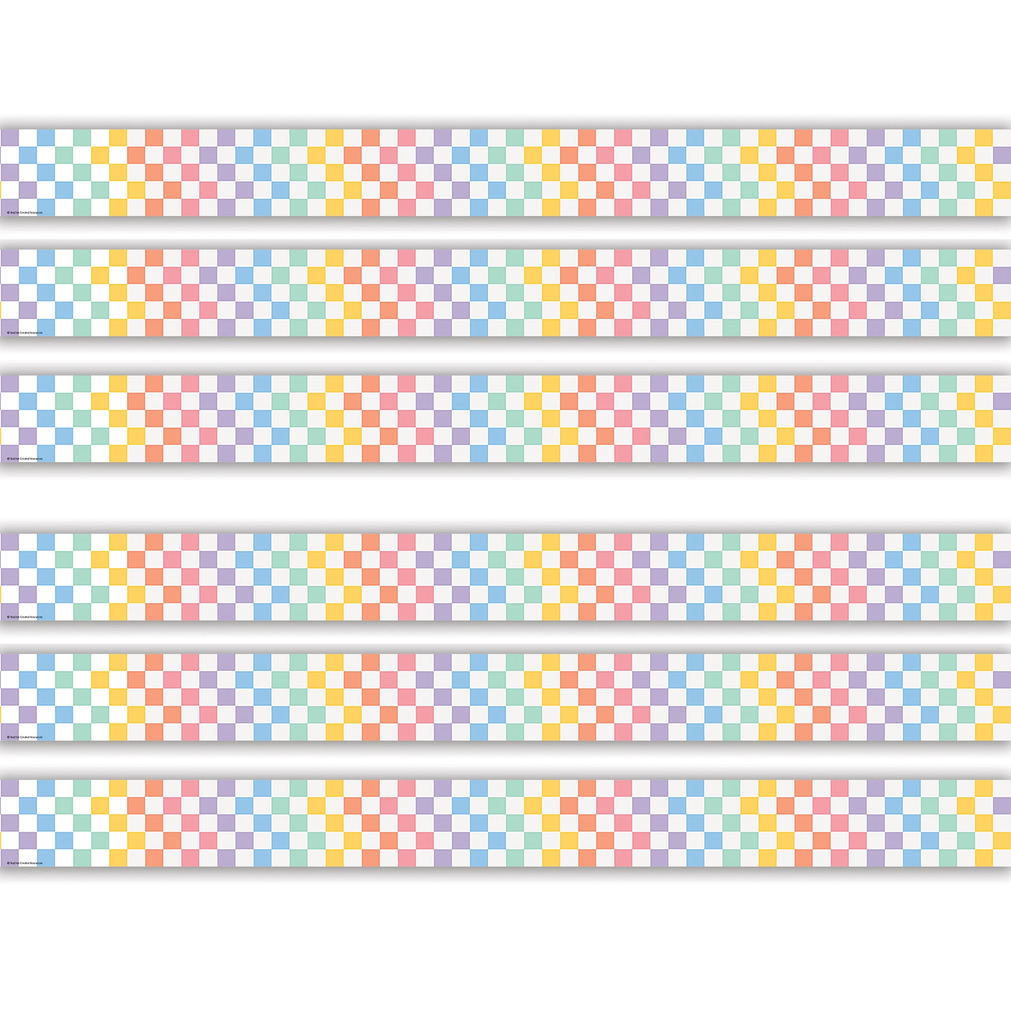 Teacher Created Resources Cool for School Checkers Straight Border Trim ...