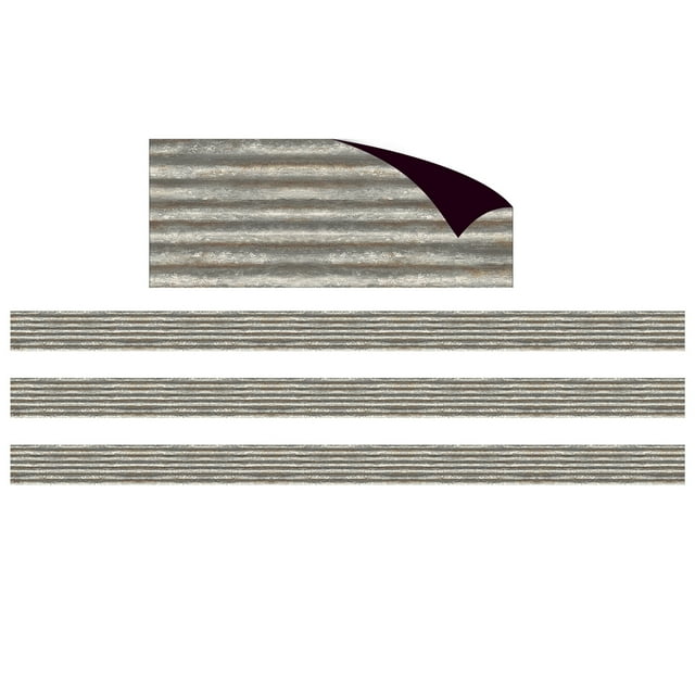 Teacher Created Resources Corrugated Metal Magnetic Border, 24 Feet Per ...