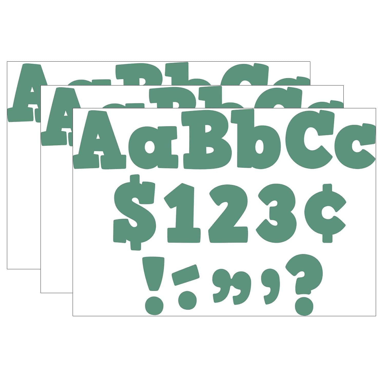 Teacher Created Resources Eucalyptus Green 4-Inch Bold Block Letters ...