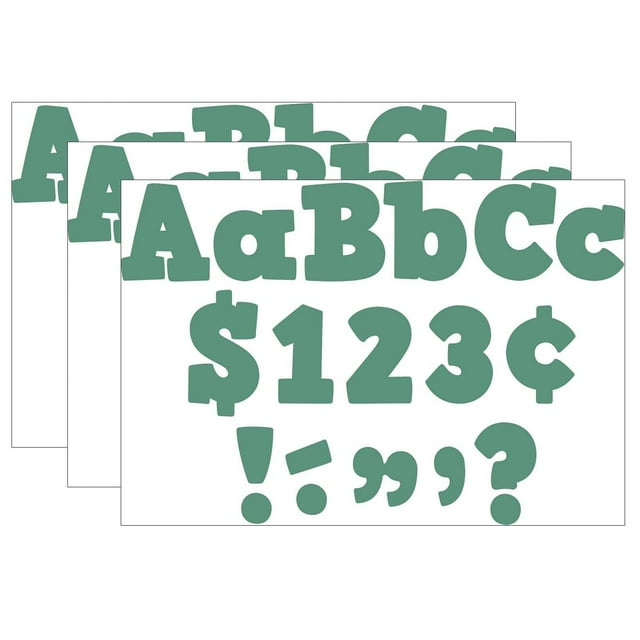 Teacher Created Resources Eucalyptus Green 4-Inch Bold Block Letters ...