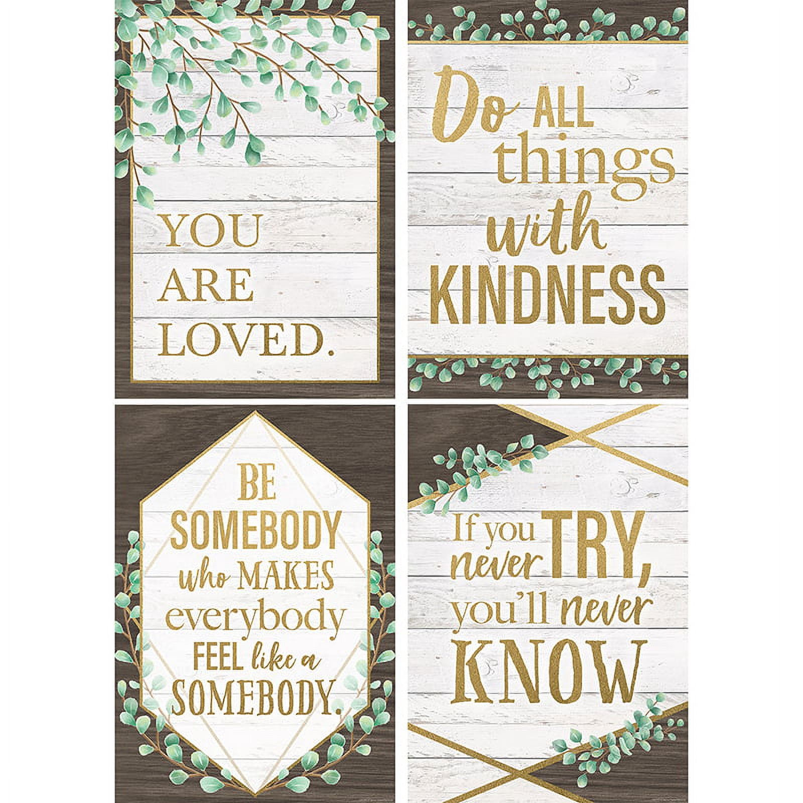 Teacher Created Resources Eucalyptus Posters, 13-3/8" x 19", Set of 4 ...