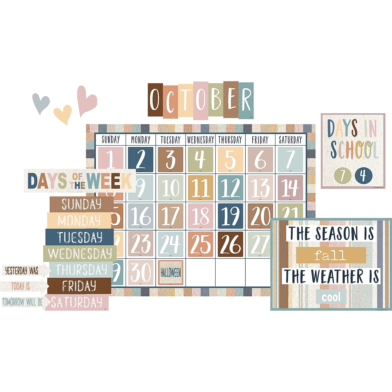 Teacher Created Resources Classroom Supplies: 109-Piece Daily Chart for ...