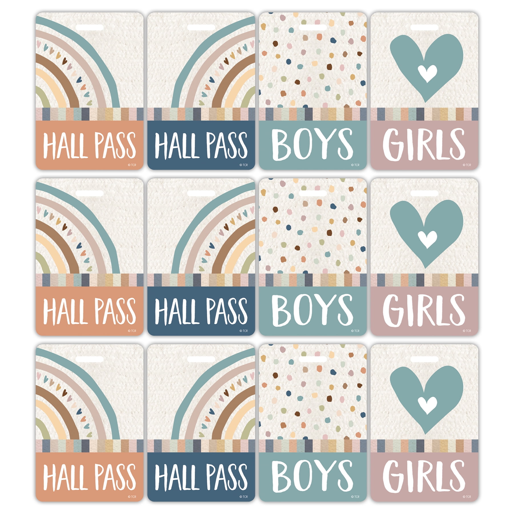 Teacher Created Resources Everyone is Welcome Hall Pass with Lanyard, 4 ...