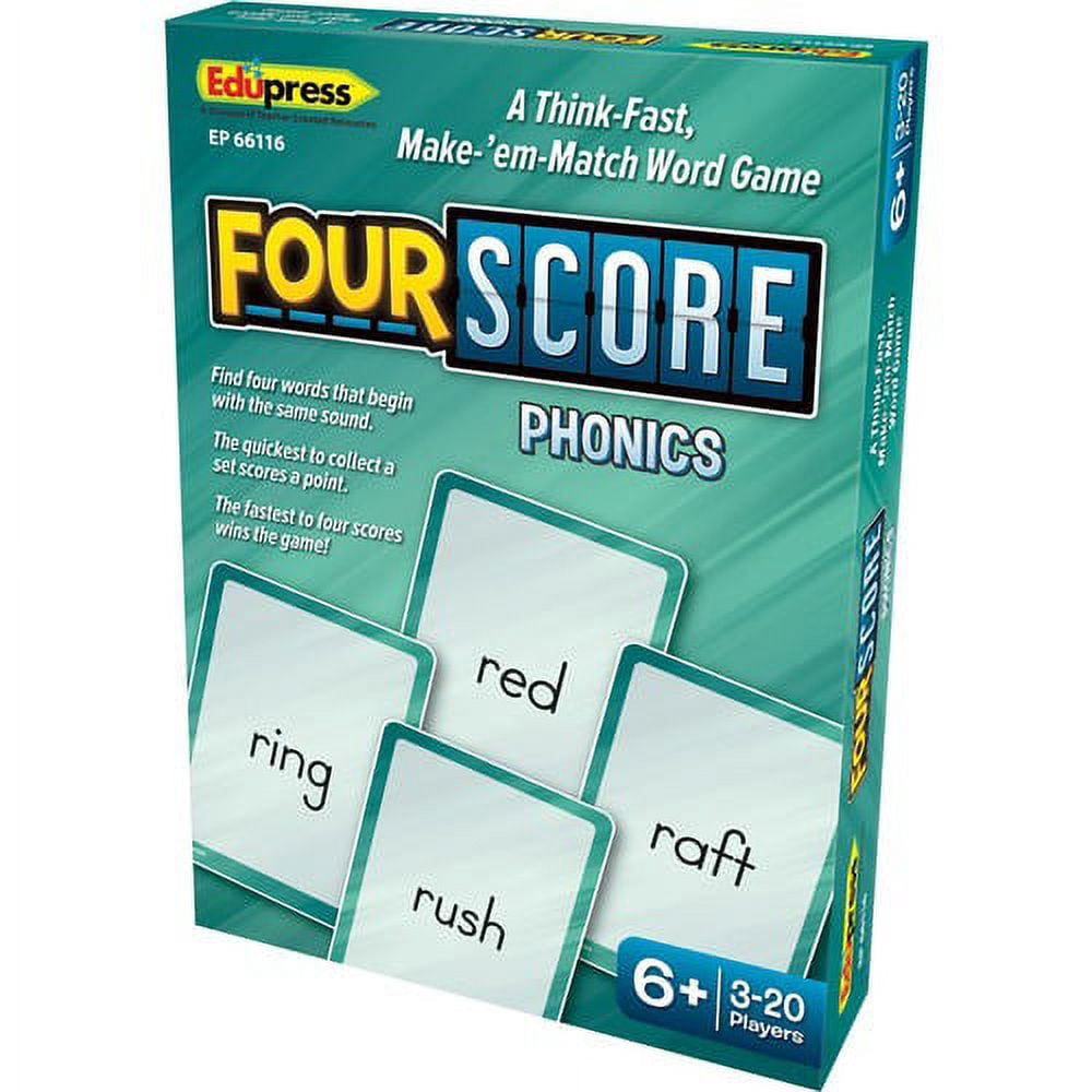 Teacher Created Resources Four Score Phonics Card Game - Matching - 3 ...
