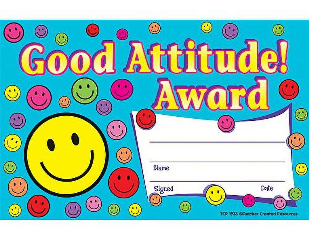 Teacher Created Resources Good Attitude Awards (1933) - Walmart.com